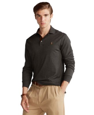 Polo Ralph Lauren Men's Big & Tall Soft Cotton Long-Sleeve Polo - Macy's