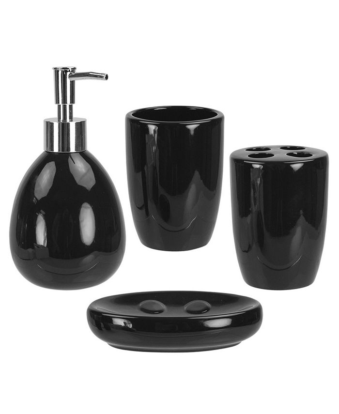 Home Basics Bath Accessory 4 Piece Set - Macy's