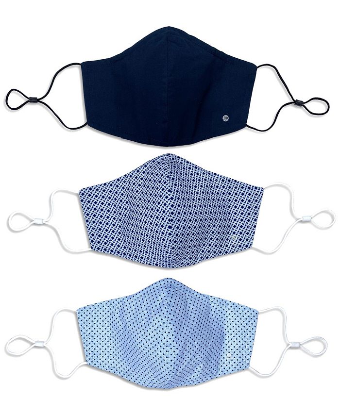 Society of Threads Unisex Curved Face Mask Geo 3-Pack - Macy's