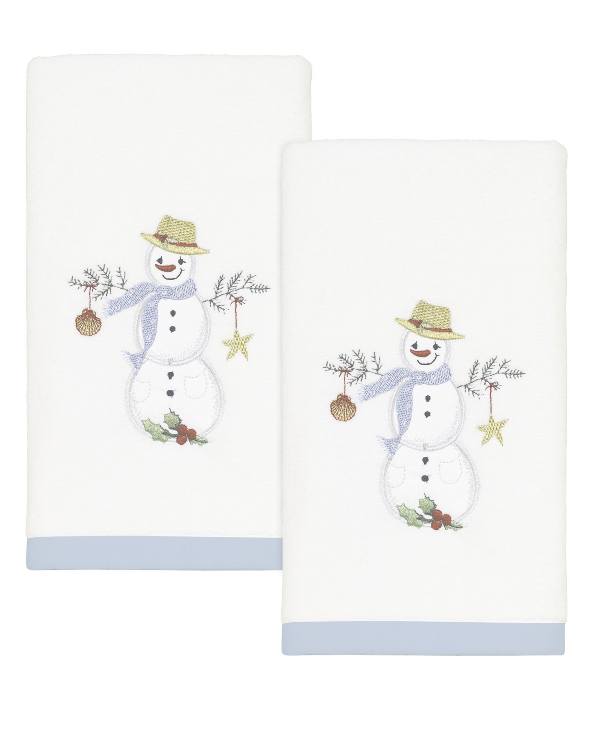 Click here for Avanti Coastal Snowman Cotton 2-Pc. Fingertip Towe... prices
