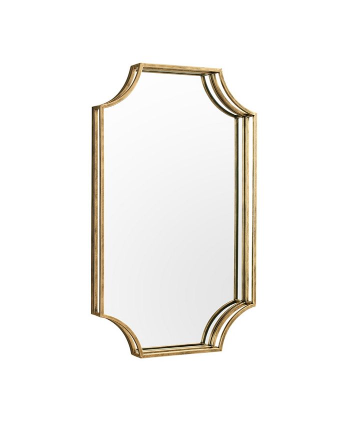 Walker Edison 32" Rectangle Notched Corner Metal Framed Mirror - Macy's