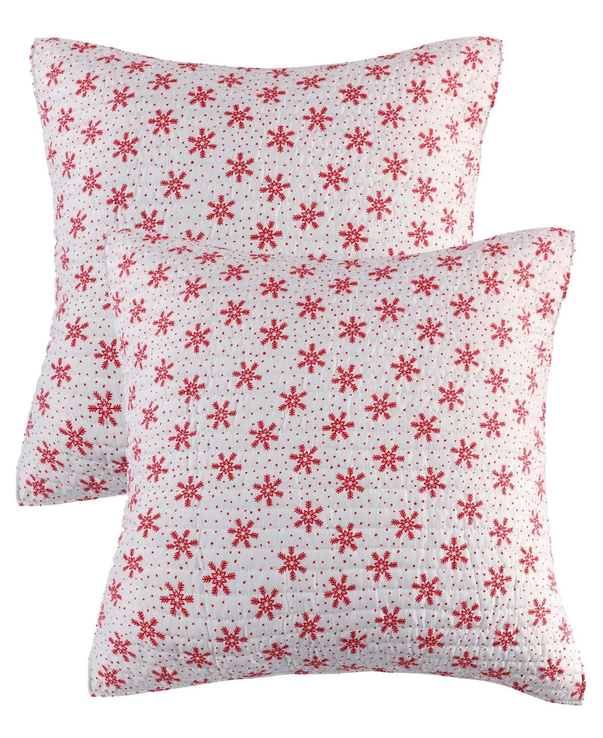Click here for Levtex Let It Snow 2-Pc. Sham Set  European - Red prices