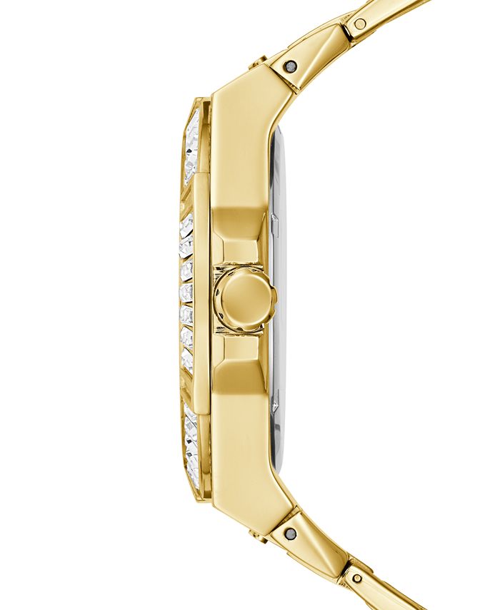 GUESS Men's Gold-Tone Stainless Steel Bracelet Watch 47mm - Macy's