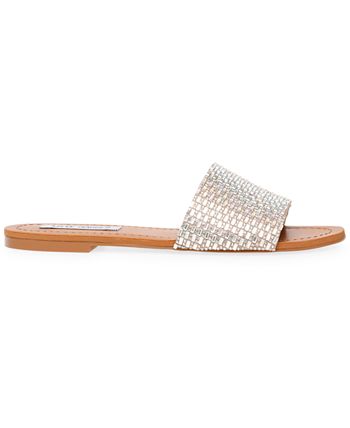Steve Madden Women's Roles Rhinestone Slide Sandals - Macy's