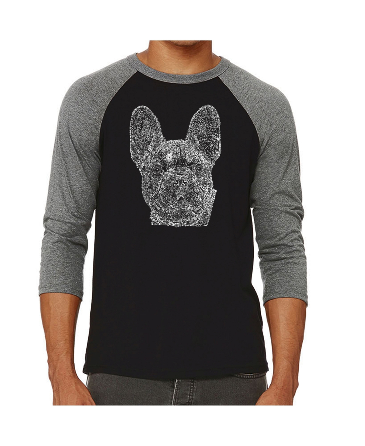 Click here for La Pop Art Mens Raglan Word Art T-shirt - French B... prices