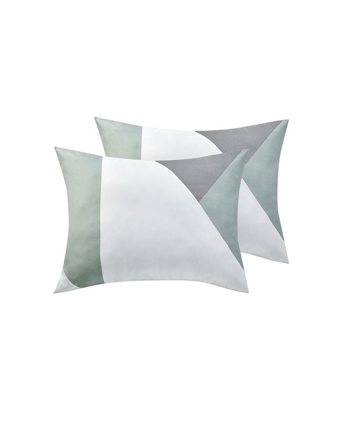 Jade + Oake Jade + Oake Geo Color block 3 Piece Comforter Set, Queen ...