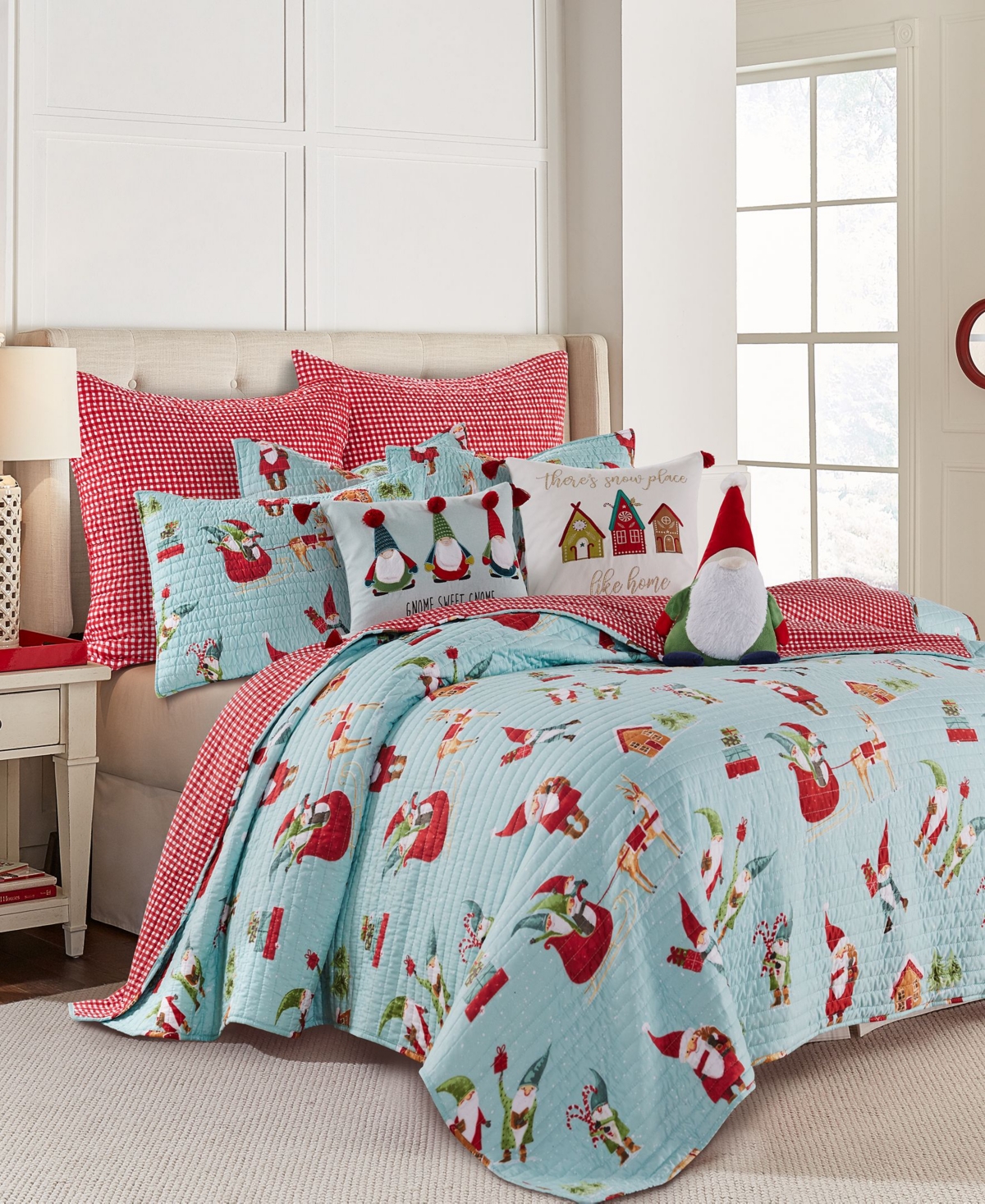 Click here for Levtex Gnome for the Holidays Quilt  King/Californ... prices