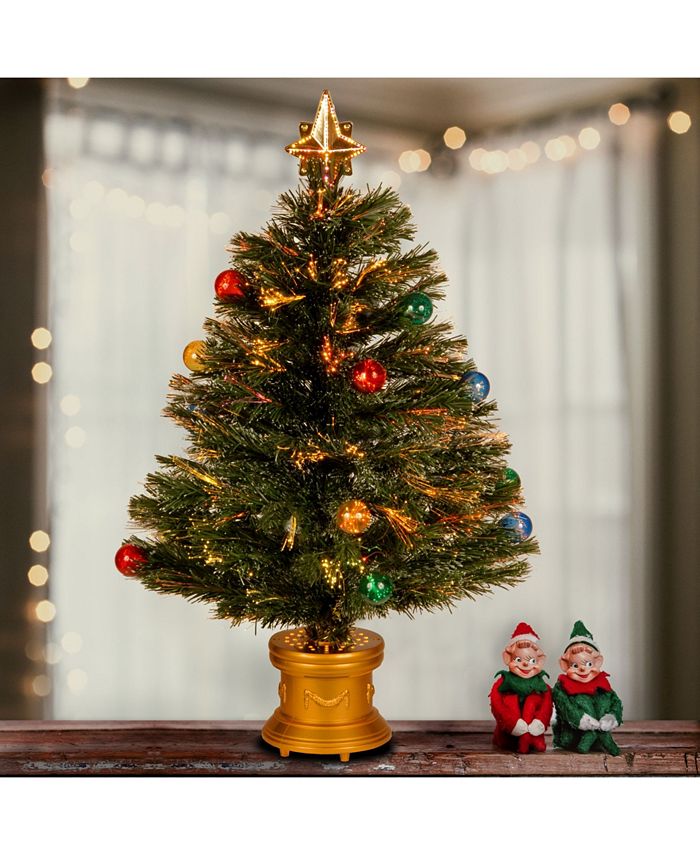 National Tree Company National Tree 32" Fiber Optic Fireworks Tree with ...