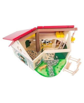 Legler USA Small Foot Wooden Toys Farmhouse Barn Wood friends Play ...