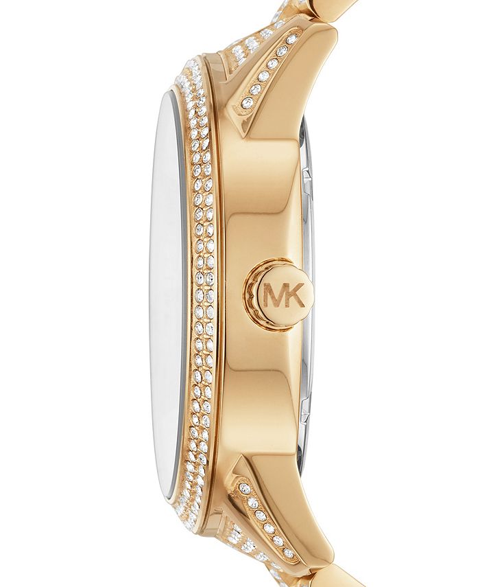 Michael Kors Women's Bradshaw Pave Glitz Gold-Tone Stainless Steel ...