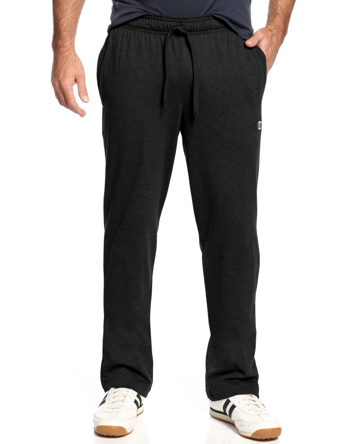 Click here for Champion Mens Jersey Open-Bottom Pants - Black prices