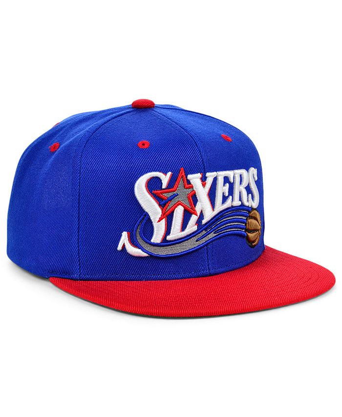 Mitchell & Ness Philadelphia 76ers Hardwood Classic Lotto Pick Snapback ...