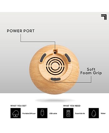 Sharper Image Diffuser Ultrasonic Aromatherapy Portable 50mL - Macy's