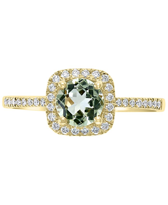 EFFY Collection EFFY® Green Quartz (3/4 ct. t.w.) & Diamond (1/8 ct. t ...
