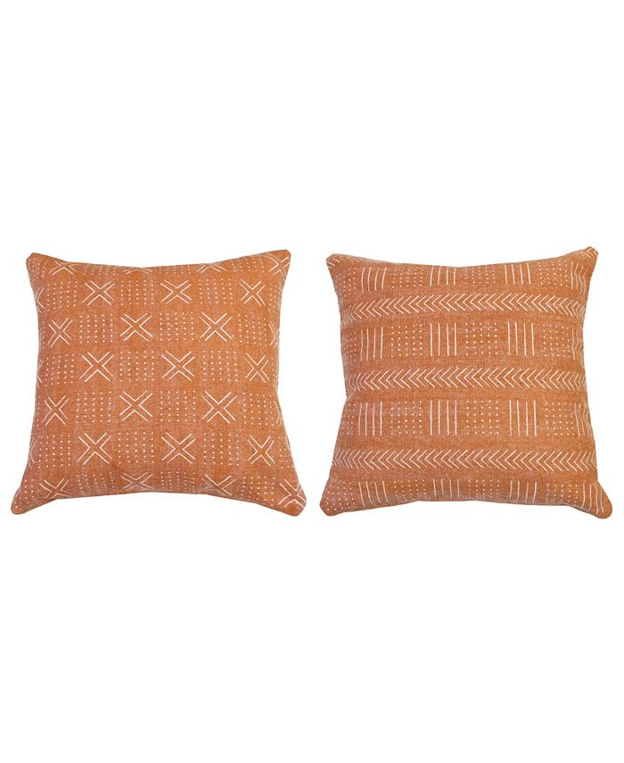 THRO Max Mud Cloth Reversible Woven Pillow, 22" X 22" - Macy's