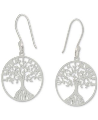 Giani Bernini Family Tree Drop Earrings in Sterling Silver, Created for ...