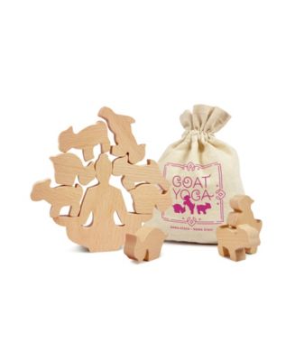 Goat Yoga Wooden Stacking Game - Macy's