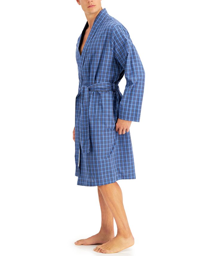 Club Room Men's Plaid Robe, Created for Macy's - Macy's