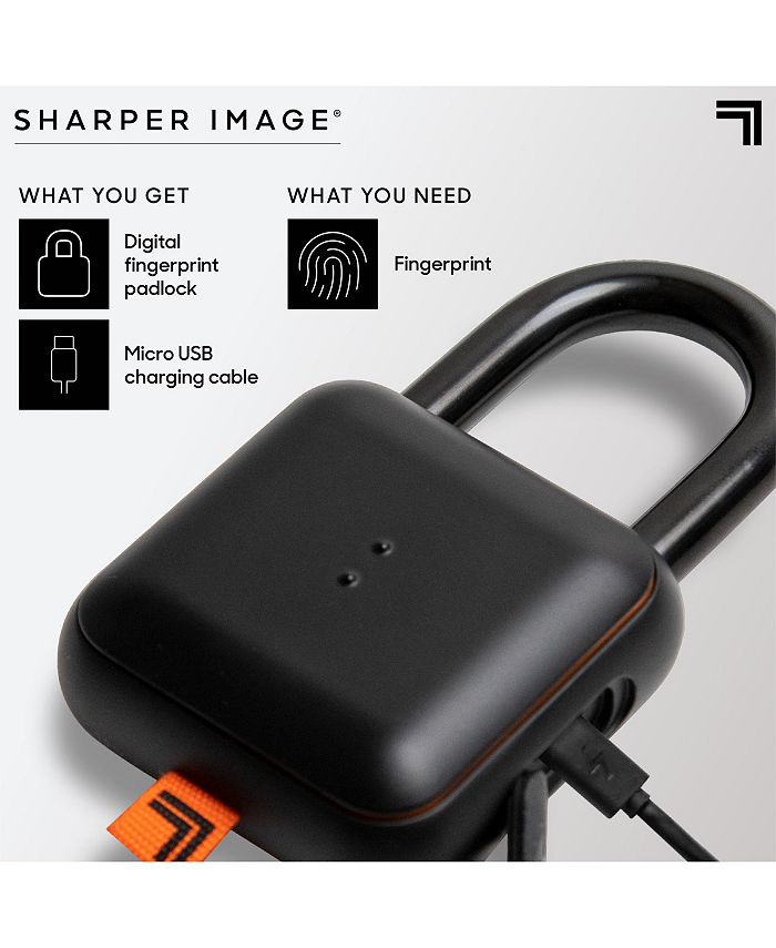 Sharper Image Fingerprint Padlock Slide Panel - Macy's