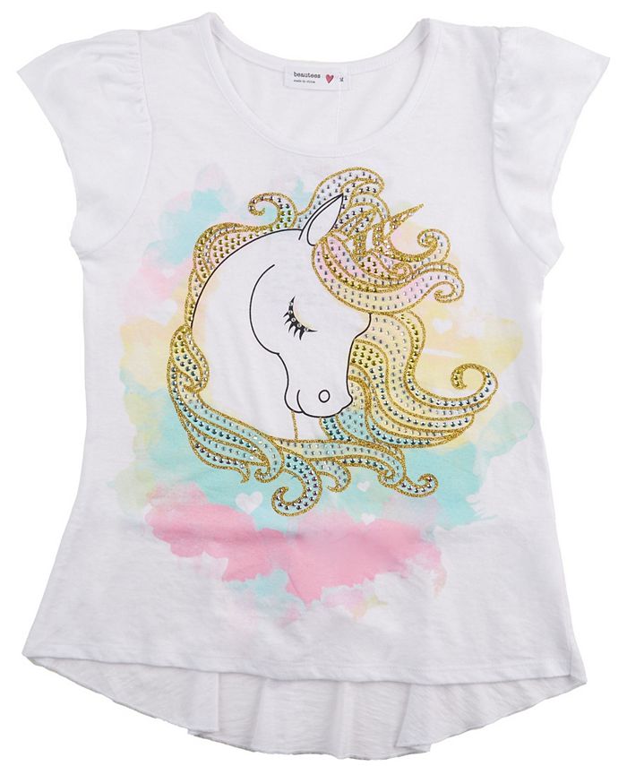 Beautees Girls Unicorn Tee - Macy's