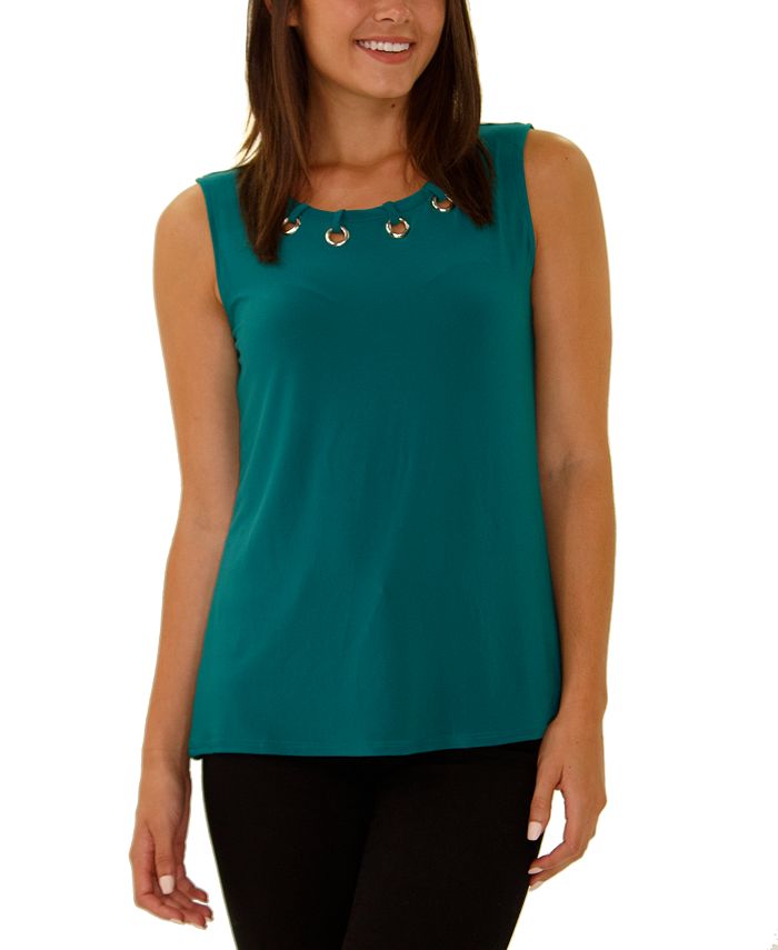 NY Collection Petite Sleeveless Top - Macy's