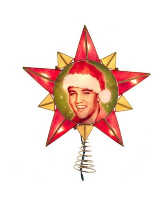 Kurt Adler 10-Light 10.5" Elvis Capiz Star Treetop - Macy's