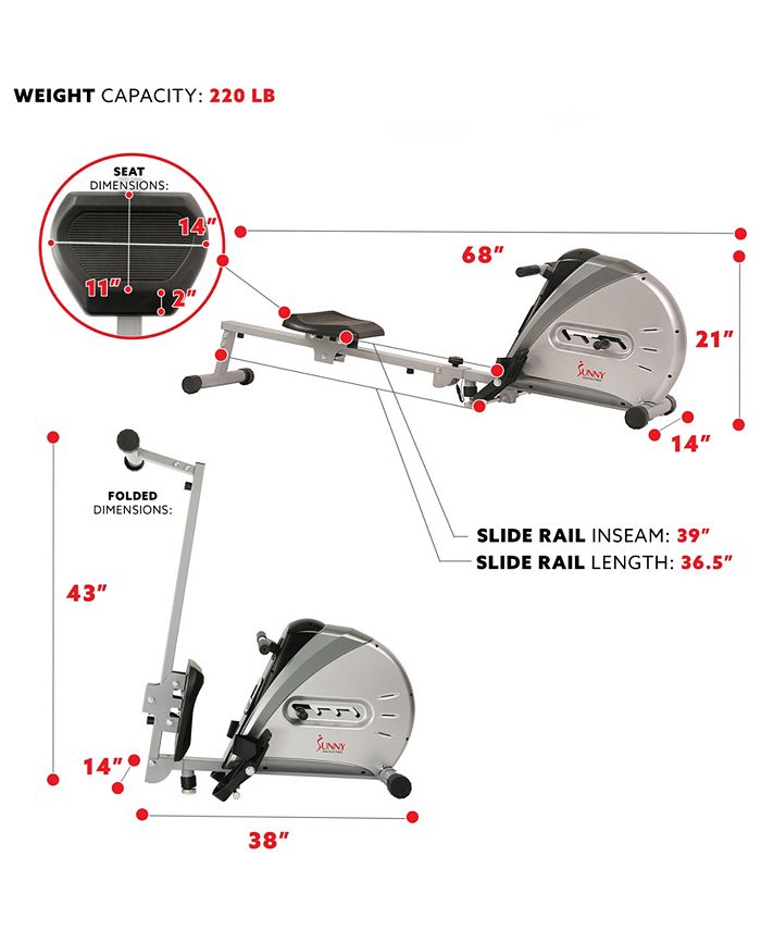 Sunny Health & Fitness SF-RW5606 Elastic Cord Rowing Machine & Reviews ...