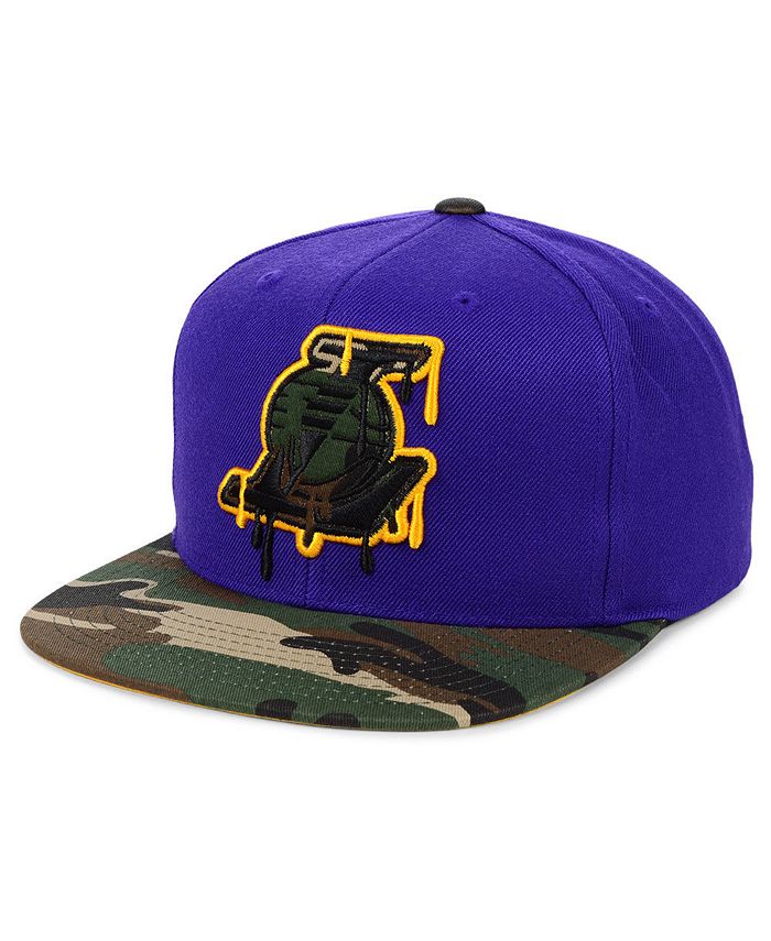 Mitchell & Ness Los Angeles Lakers Hardwood Classic Camo Drip Cap - Macy's