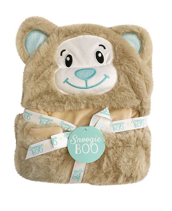 Happycare Textiles Snoogie Boo Ultra-soft Baby Faux Fur Hooded Towel ...
