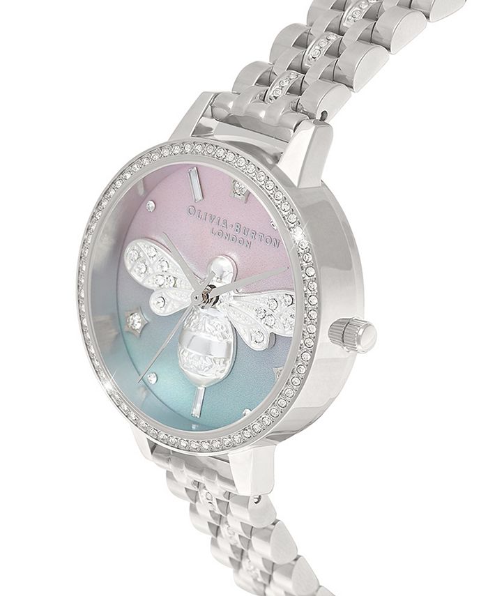 Olivia Burton Women's Sparkle Bee Stainless Steel Bracelet Watch 30mm ...