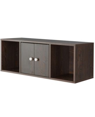 Basicwise Wall Mounted Computer Cabinet Floating Hutch - Macy's