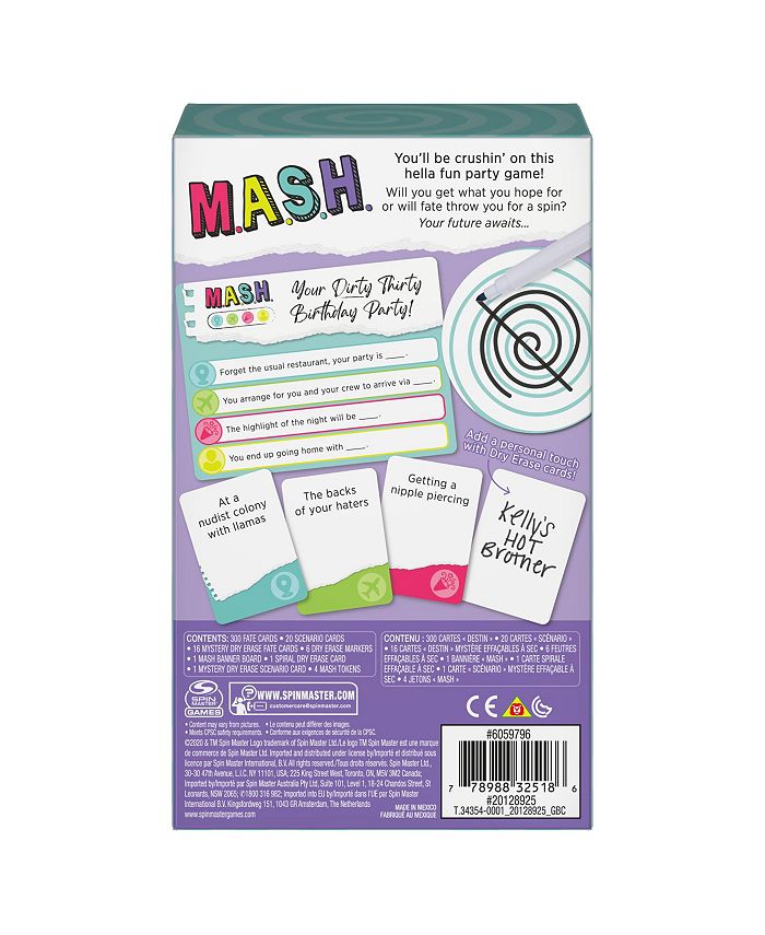 Spin Master Toys & Games Spin master Games MASH, Fortune Telling Adult ...