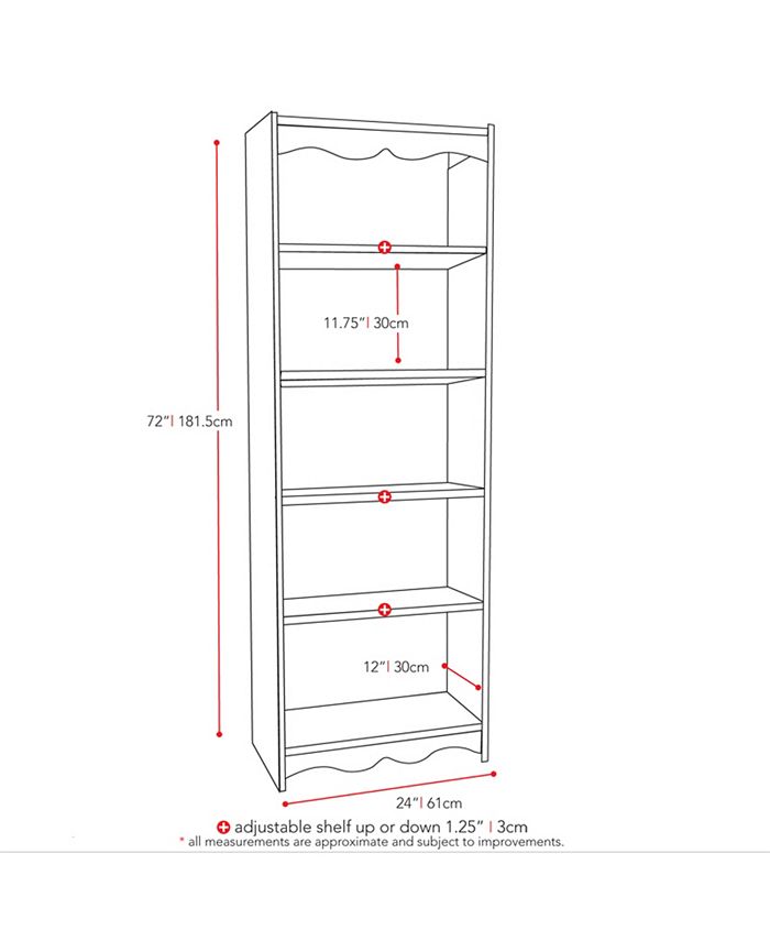 CorLiving Sonax Hawthorne 72" Tall Bookcase - Macy's