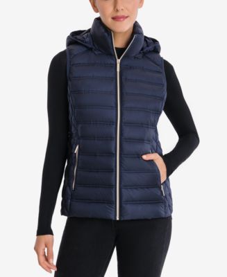 Michael Michael Kors Packable Down Hooded Vest - Macy's