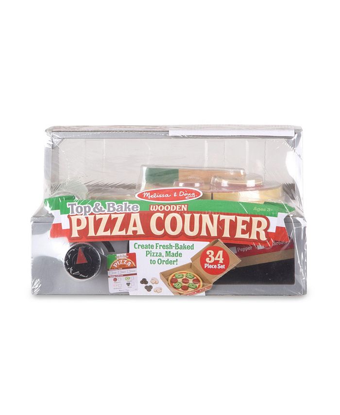 Melissa and Doug Melissa & Doug Top & Bake Wooden Pizza Counter Play ...