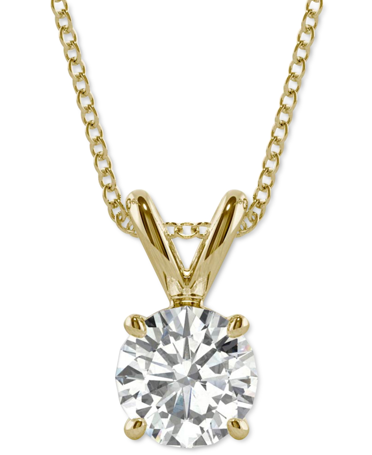 Click here for Charles & Colvard Moissanite Solitaire 18 Pendant... prices