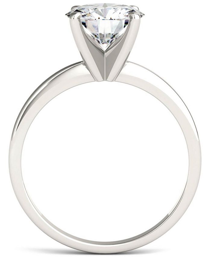Charles & Colvard Moissanite Solitaire Ring (1 ct. t.w. DEW) in 14k ...