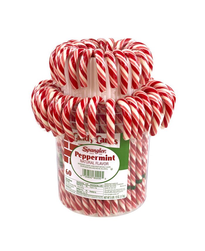 Spangler Peppermint Candy Cane Jar, 60 Count - Macy's