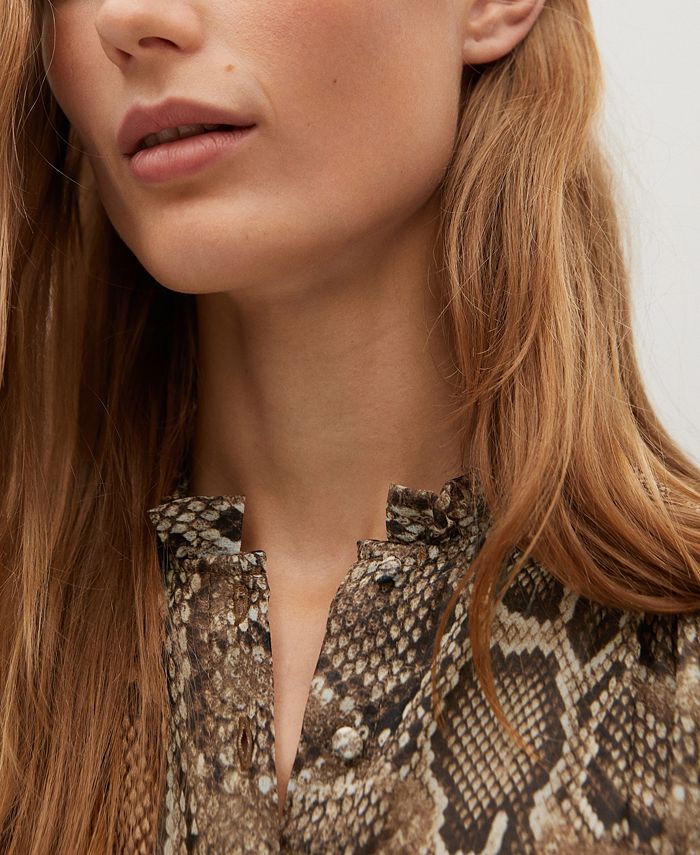 MANGO Women's Snake Print Gown - Macy's