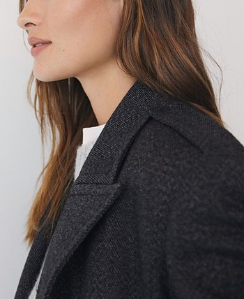 MANGO Women's Double-Breasted Wool Coat - Macy's
