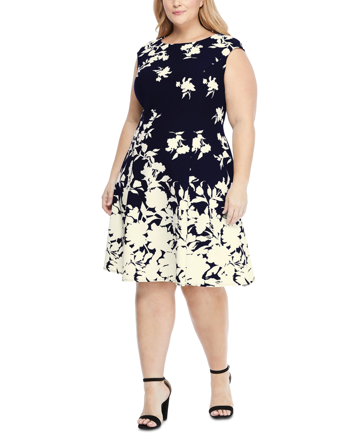 Click here for London Times Plus Size Scuba-Crepe Floral-Print Fi... prices