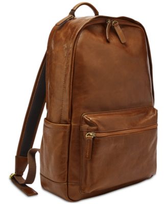 Fossil Men's Brown Buckner Backpack - Macy's