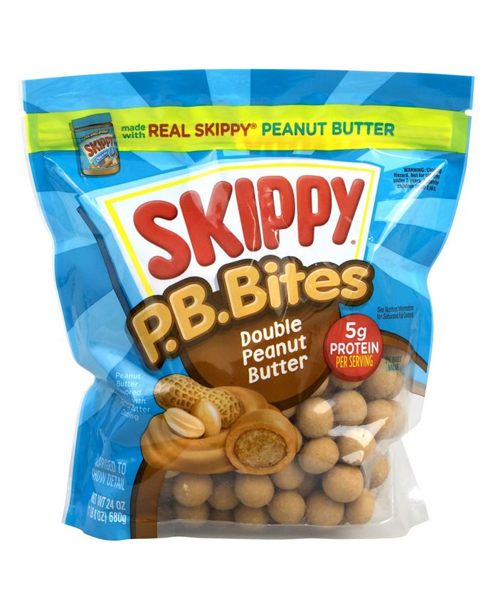 Skippy Double Peanut Butter P.B. Bites, 24 oz - Macy's