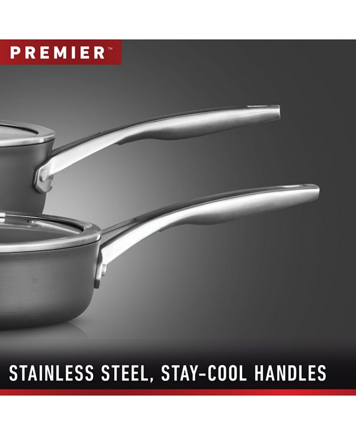 Calphalon Premier Hard Anodized Nonstick 11 Piece Cookware Set Black