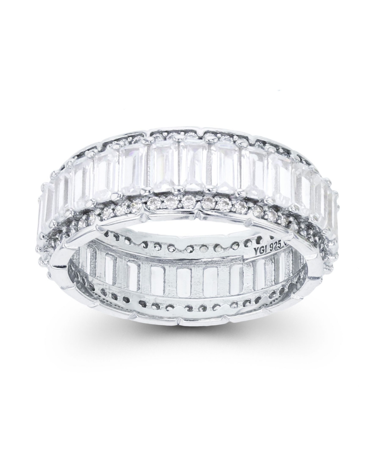 Click here for Cubic Zirconia Emerald and Baguette Cut Eternity R... prices