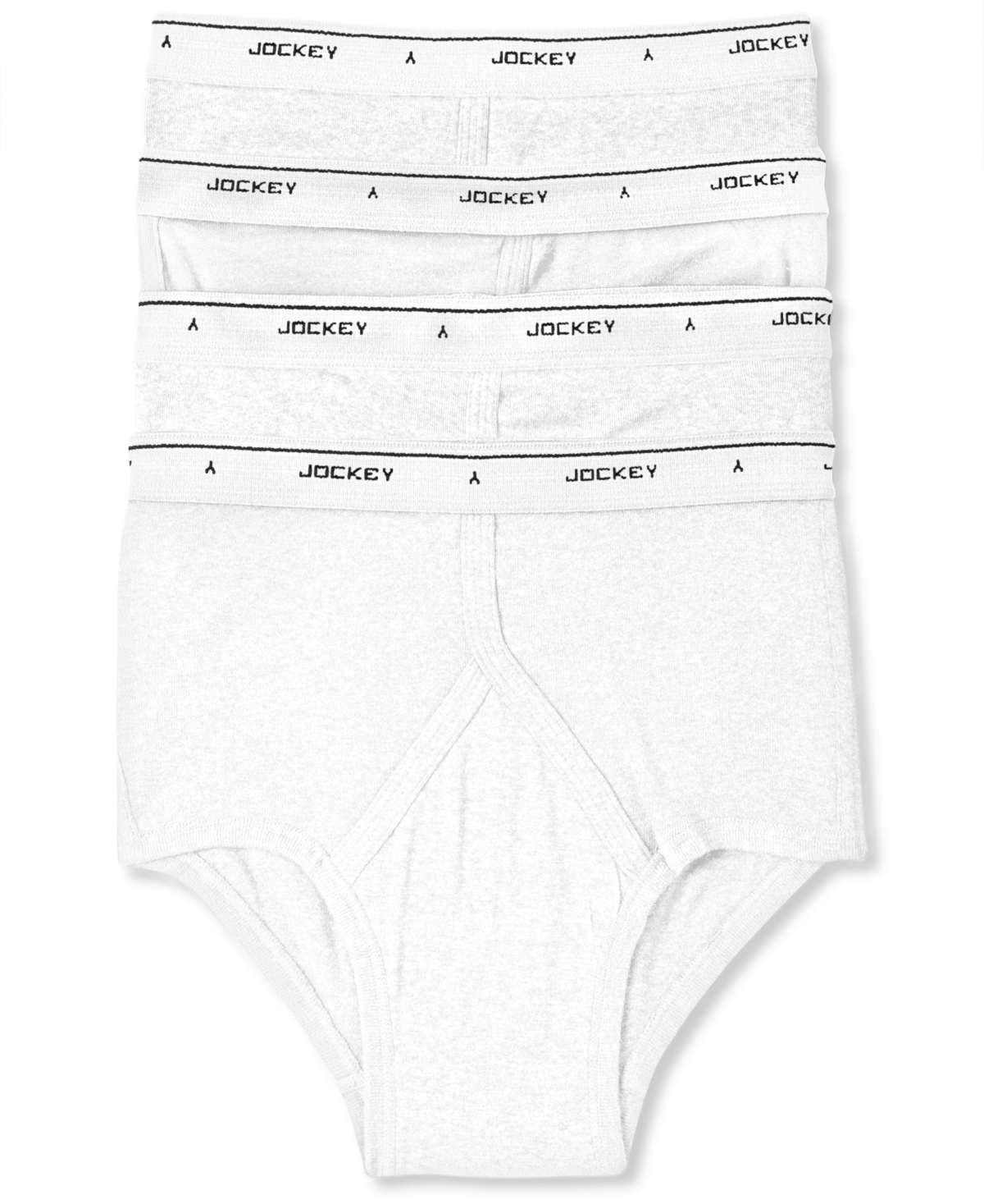 Jockey Mens Classic Collection Full-Rise Briefs 4-Pack Underwear - White