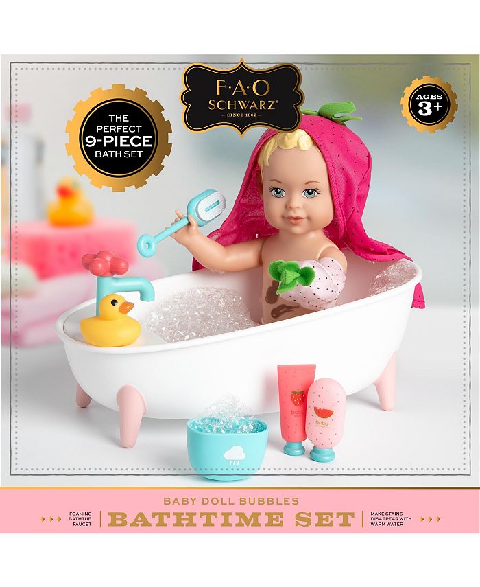 FAO Schwarz Toy Doll Bath Set 9pc - Macy's