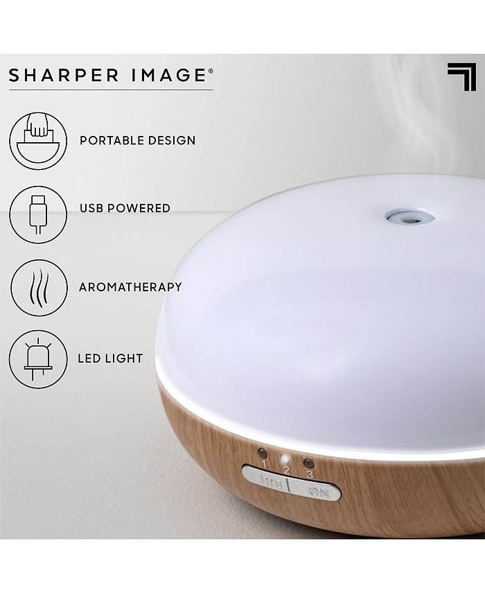 Sharper Image Diffuser Ultrasonic Aromatherapy Dome LED 100mL - Macy's