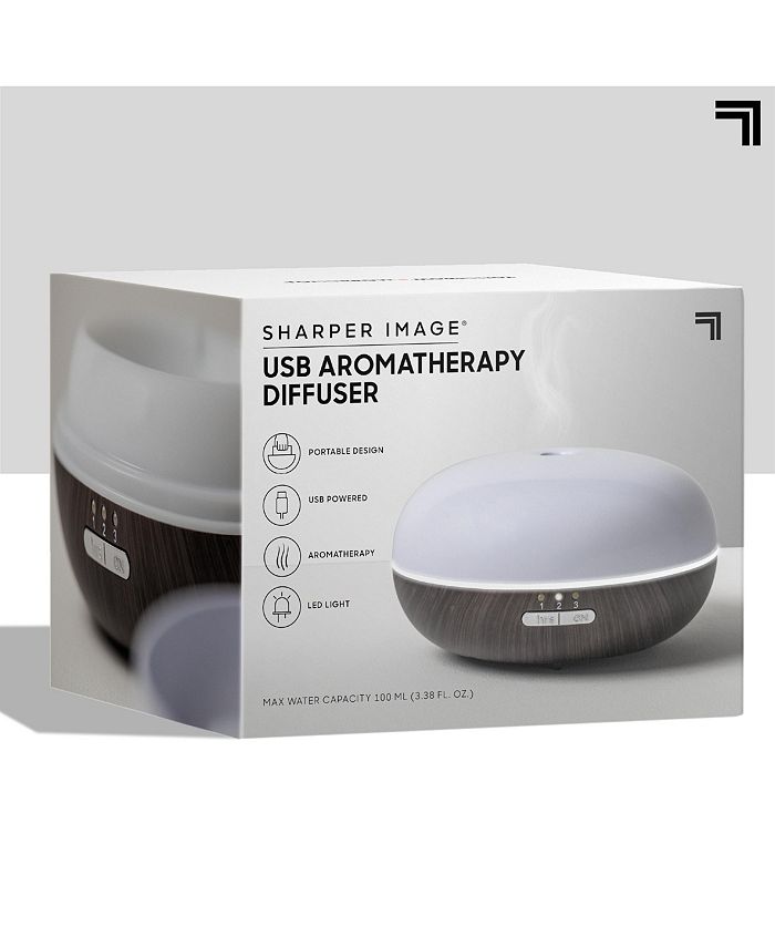 Sharper Image Diffuser Ultrasonic Aromatherapy Dome LED 100mL - Macy's