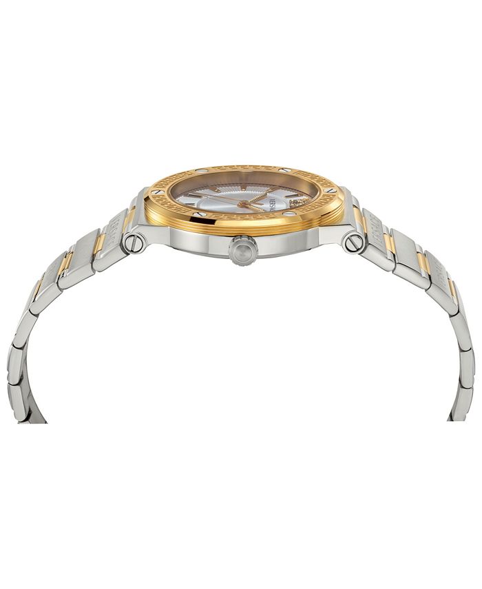Versace Women's Swiss Two-Tone Stainless Steel Bracelet Watch 38mm - Macy's